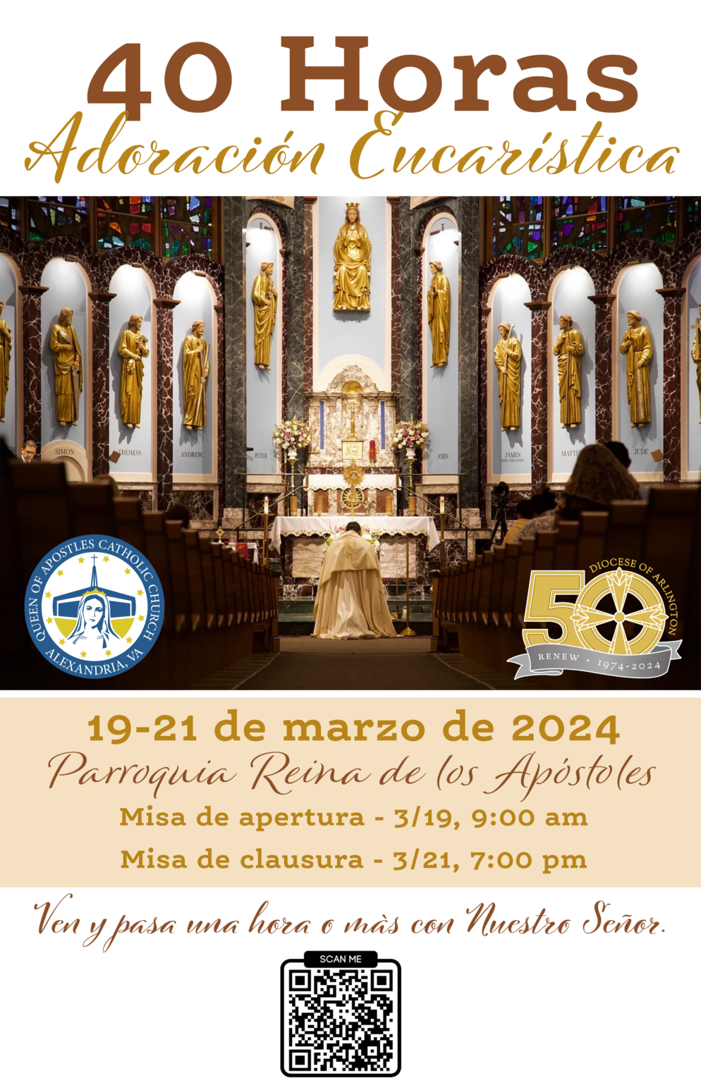 40 Hour Devotion | 40 Horas de Devoción | Queen of Apostles Catholic Church