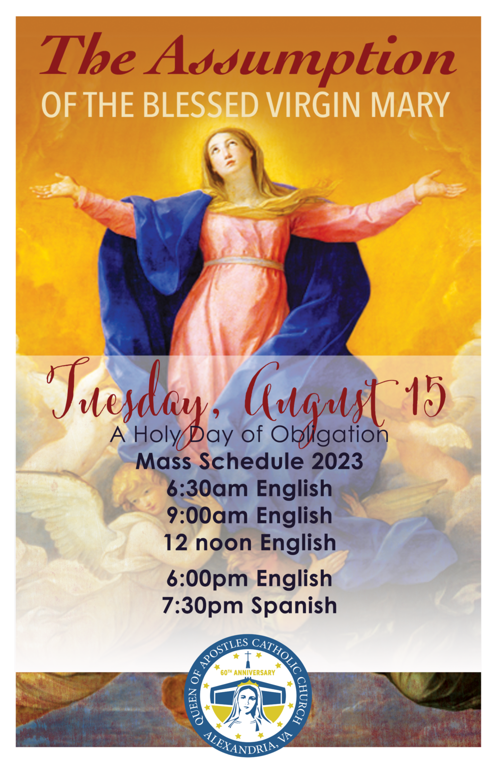 The Assumption of the Blessed Virgin Mary | Queen of Apostles Catholic ...