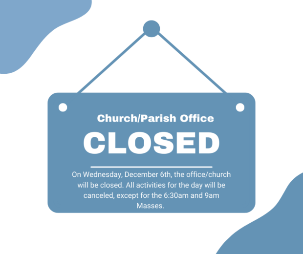 Church/Parish Office Closed | Queen of Apostles Catholic Church