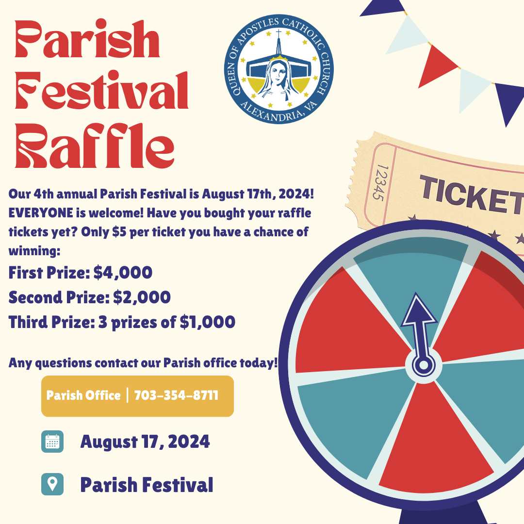 Parish Festival Raffle | Queen of Apostles Catholic Church
