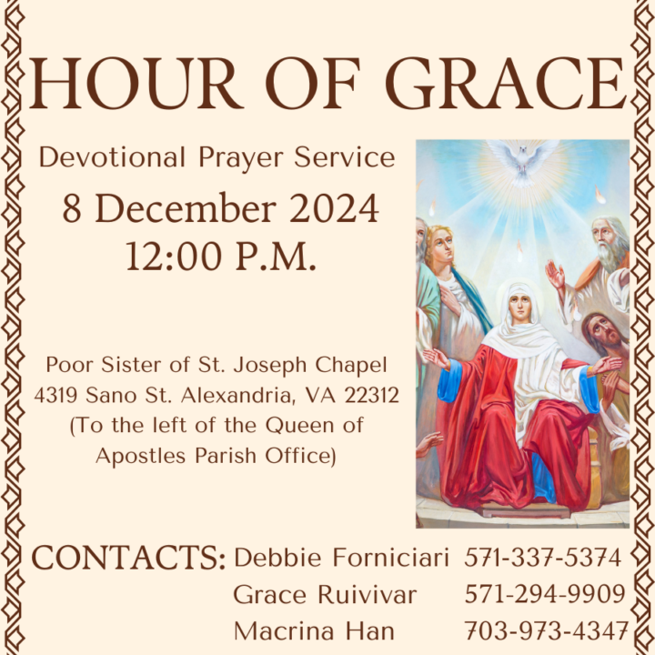 DEC8 HOUR OF GRACE Prayer Service | Queen of Apostles Catholic Church