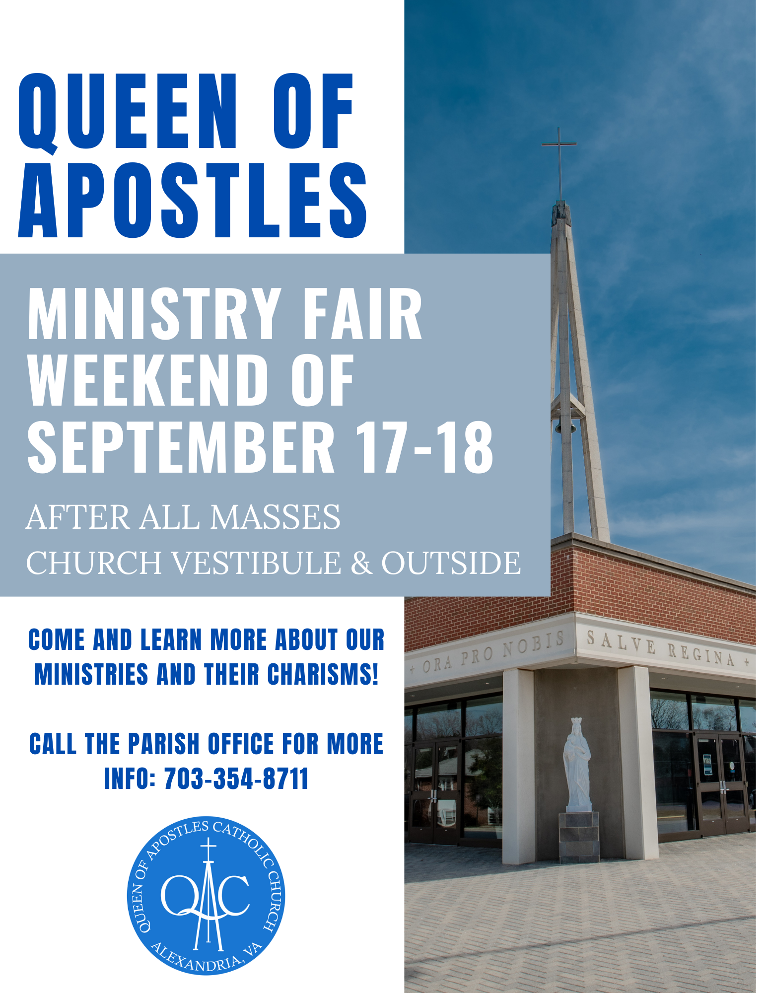 Pastor's Letter | September 10-11 | Queen of Apostles Catholic Church